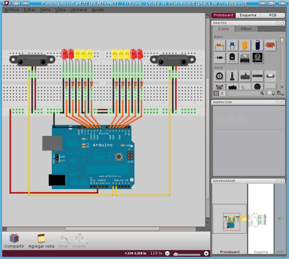 UsuarioDebian: Fritzing, crear y simular circuitos electrónicos