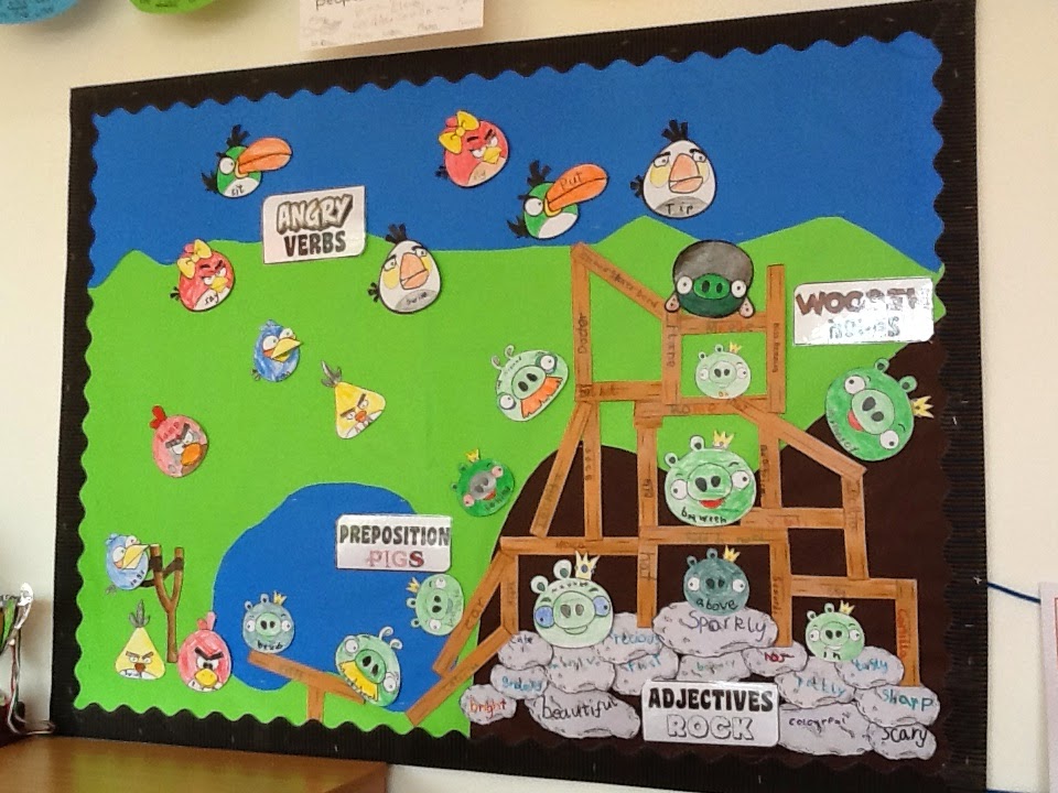 A Crucial Week: Angry Birds-themed grammar board