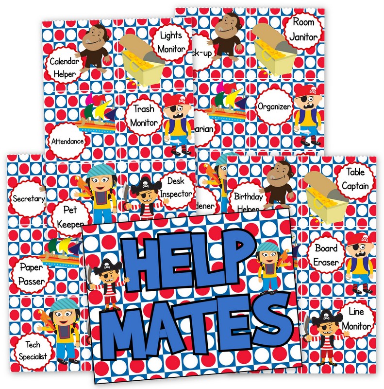 Pirate Themed Days of the Week FREEBIE and New Classroom Materials Pack ...