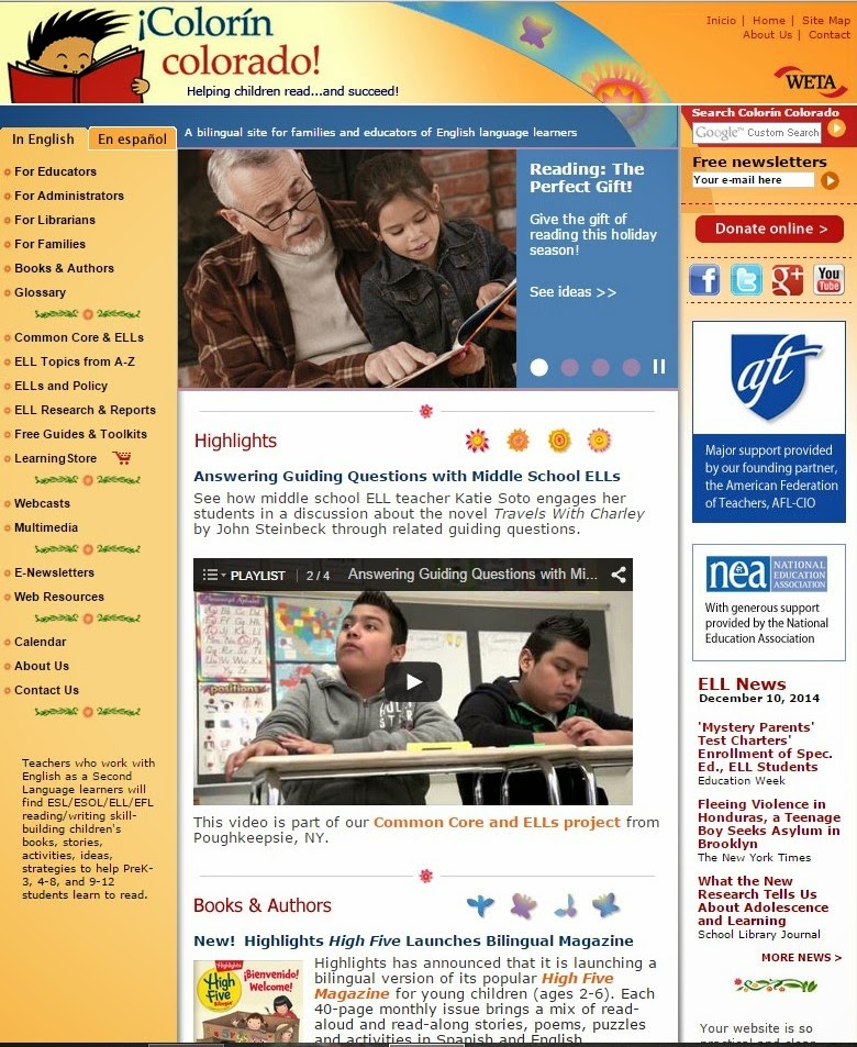 ¡Es divertido hablar dos idiomas!: Colorín Colorado - A Resource to Know!