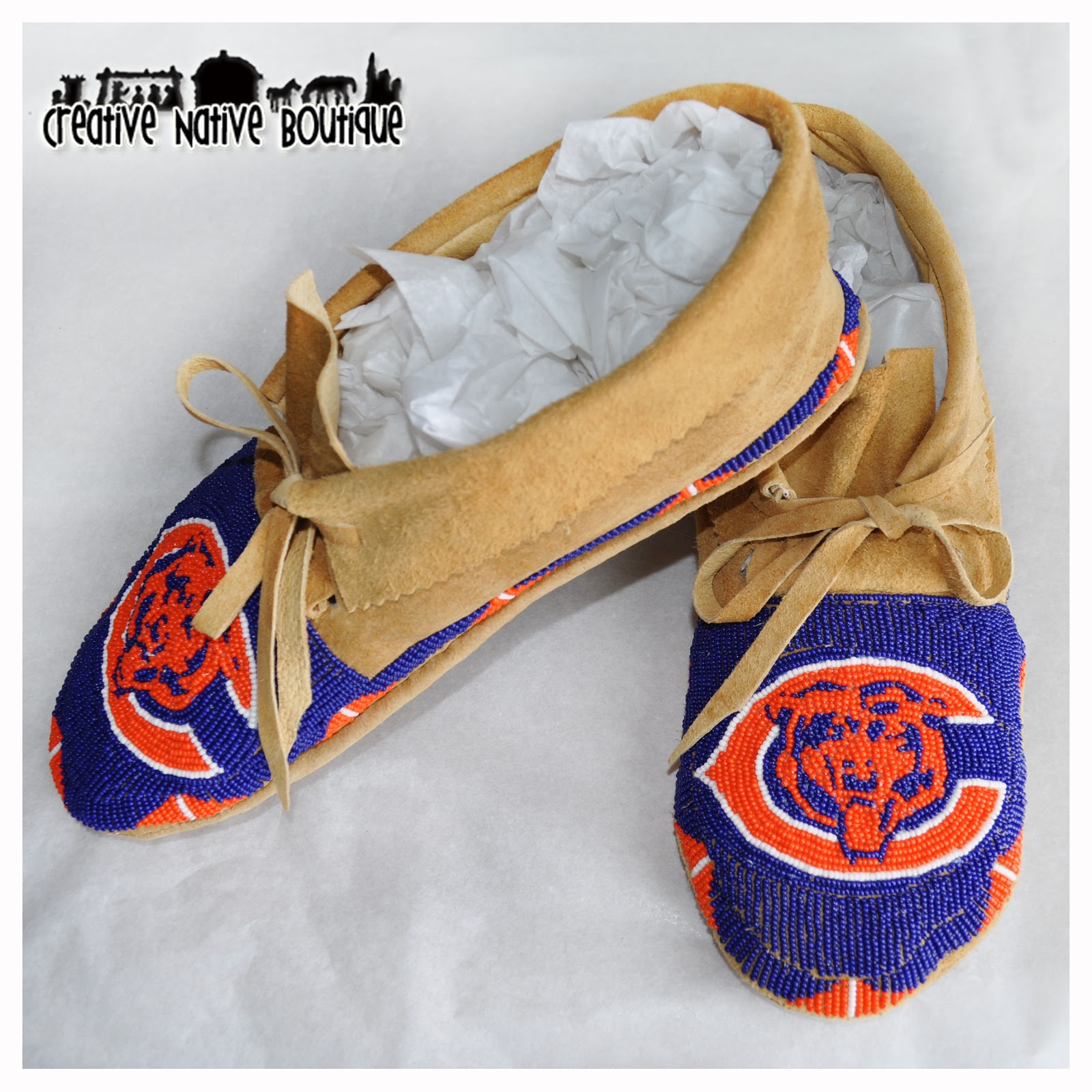 Creative Native Boutique: Men's Fully Beaded Moccasins