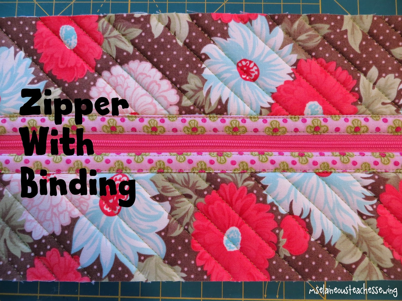 Ms. Elaineous Teaches Sewing: Zipper With Binding