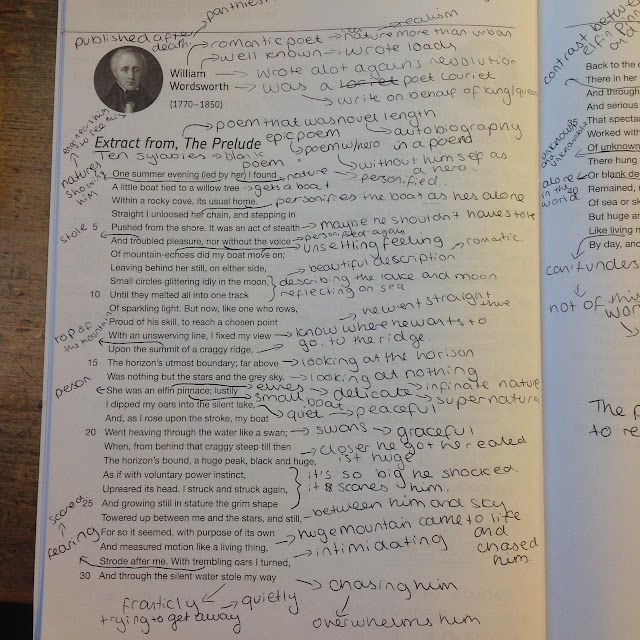 Mr Webb's online classroom: Annotations for Prelude (extract) by Wordsworth