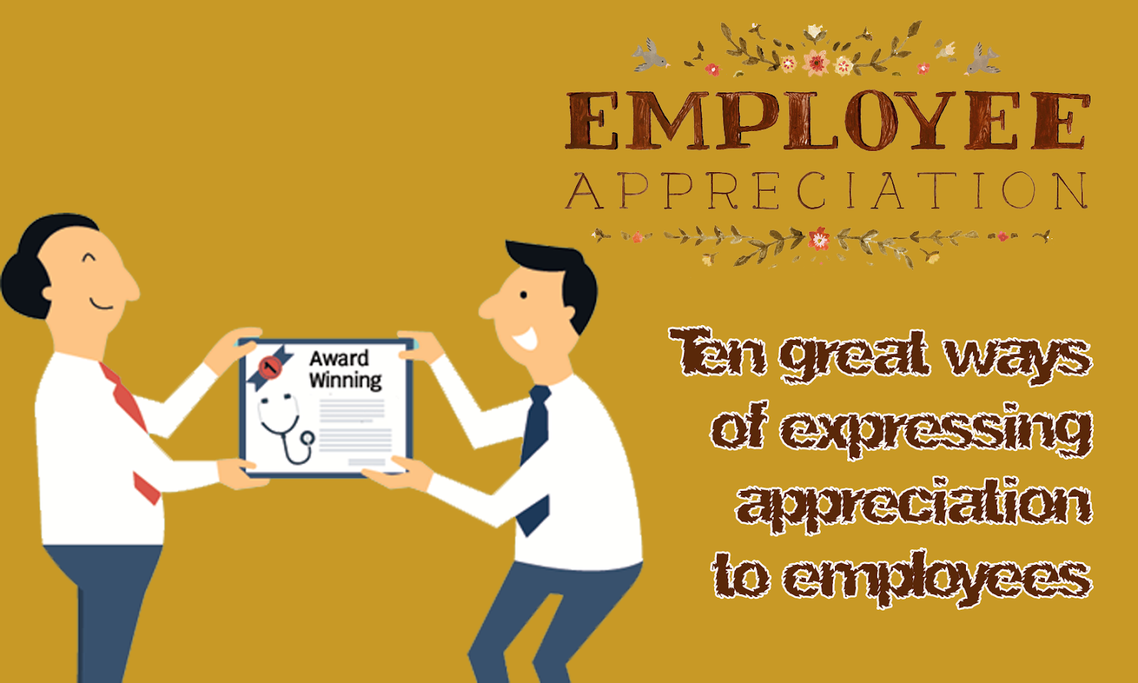 Ten great ways of expressing appreciation to employees