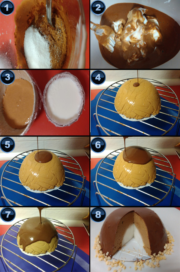 Dulce Diabetico: Semiesfera mousse cafe con leche