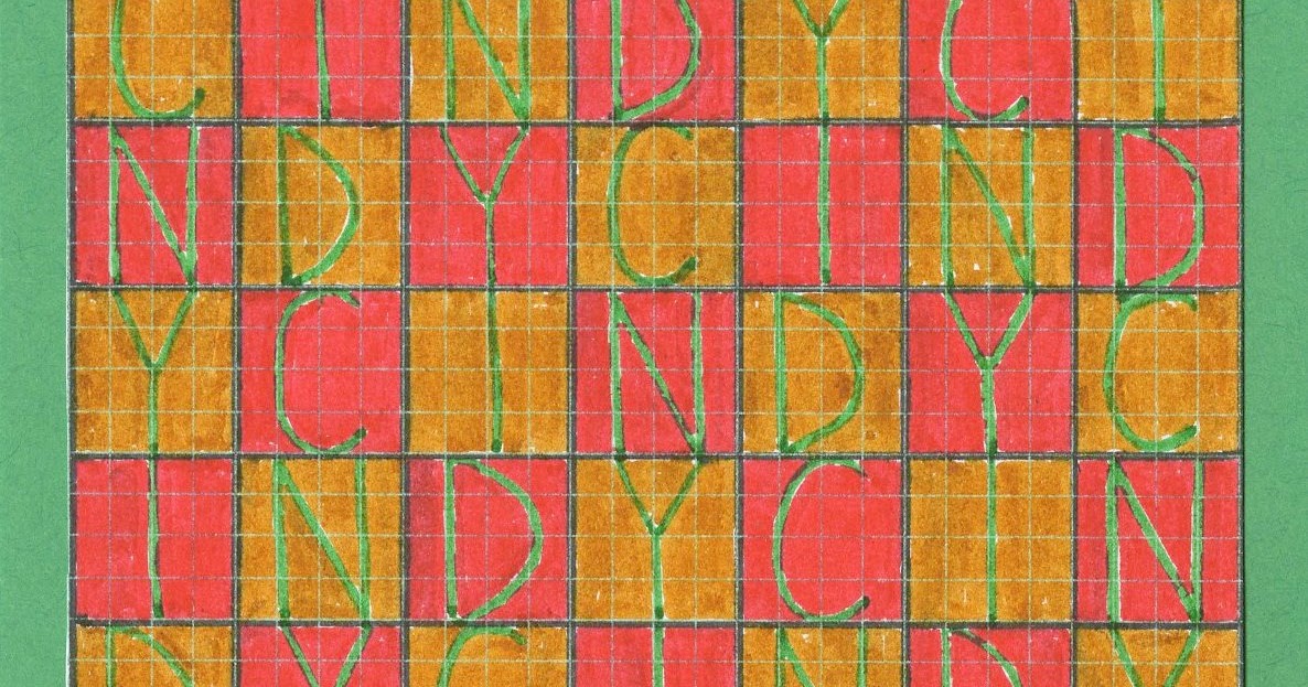 Cindy deRosier: My Creative Life: Graph Paper Grid Name Art