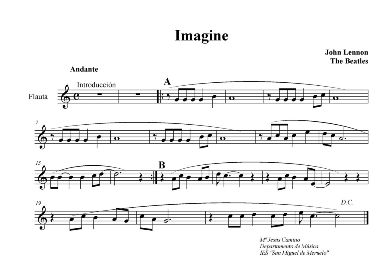 Music and other things: Partitura Imagine John Lennon
