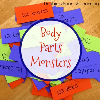 Debbie's Spanish Learning: Monster Drawings {Learning Body Parts}