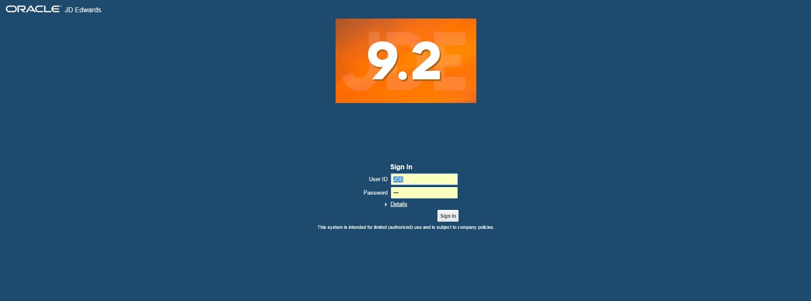 JDE & More: [JD Edwards] Custom Login Page