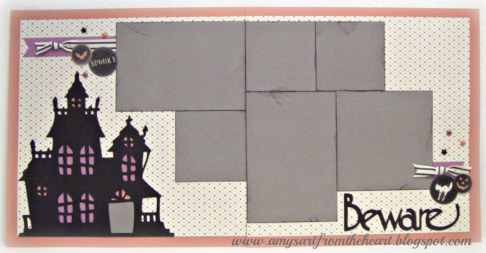 Amy's Art from the Heart: Spooky Scrapbook Layout