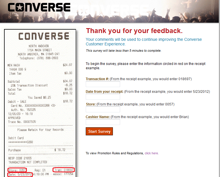 www.ConverseFeedback.com - Get 20% OFF Your Converse Purchase