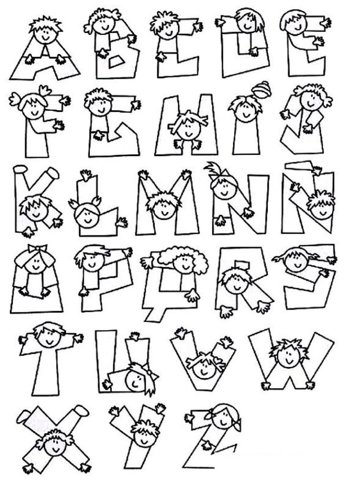 ABC - Letras do alfabeto para imprimir: 60 moldes do alfabeto lindos ...