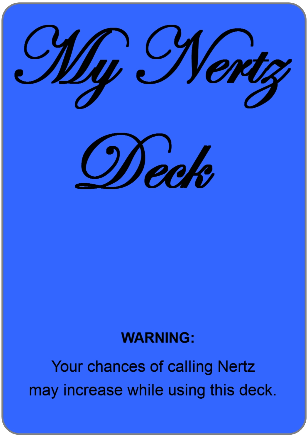 National Nertz Association The Official Site: Nertz Playing Card Decks