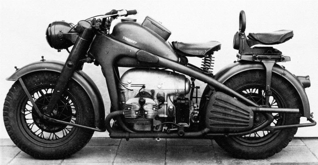 NAZI JERMAN: Foto Sepeda Motor Zündapp