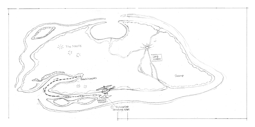 Bron Smith's Flights of Fantasy: Monster Island Initial Layout