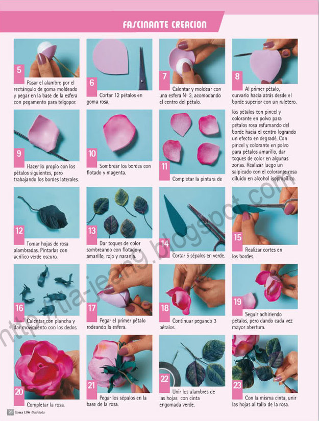 Ateliê Jujuba Artes : COMO FAZER UMA ROSA, PASSO A PASSO