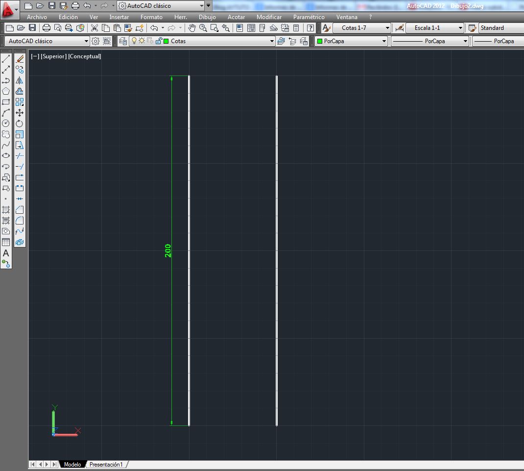 Dividir una línea en partes iguales indicando su medida en AUTOCAD ...