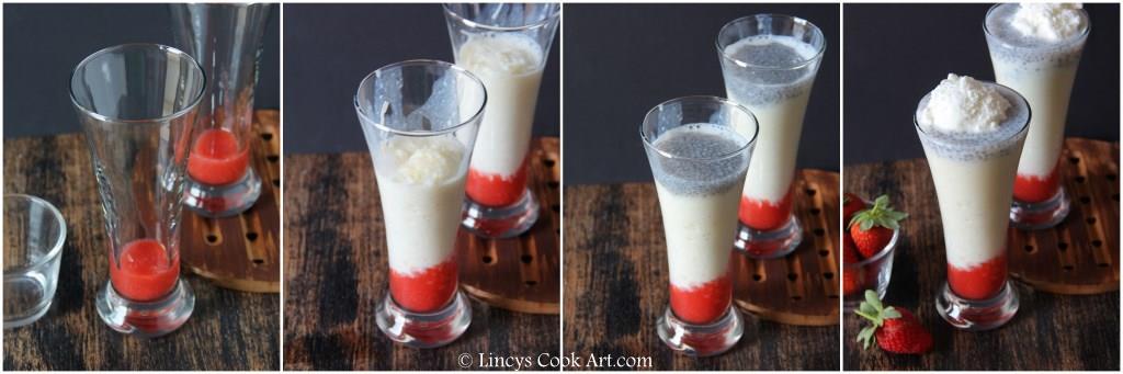 Strawberry Falooda ~ Lincy's Cook Art