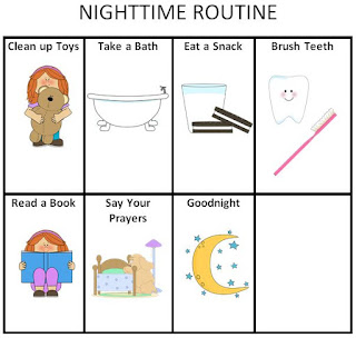 ourhomecreations: Printable Morning and Nightime Routine Charts for Kids