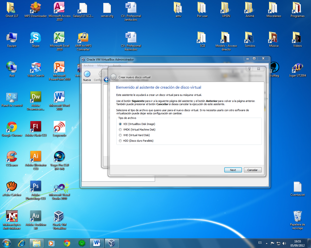 Ghost117: PASOS PARA CONFIGURAR UN DISCO VIRTUAL EN VIRTUAL BOX