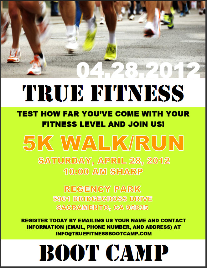 NATURAL NUTRITION : True Fitness Boot Camp Spring 5K Run