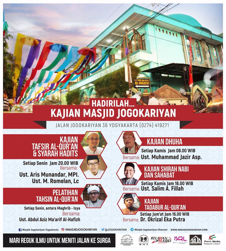 Jadwal Kajian Rutin Masjid Jogokariyan 2017, Update Terbaru Per Januari - Kaos Muslim Gaul