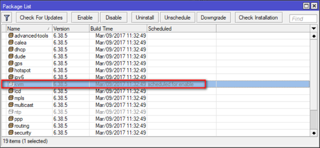 Disable enable paket Mikrotik