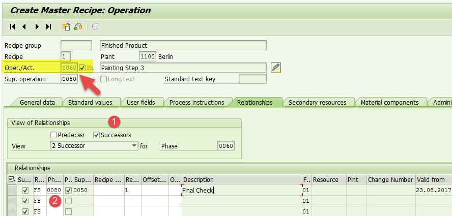 Milestone Confirmation of the Process Order with Multiple Operations ...