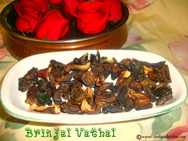 Sailaja Kitchen...A site for all food lovers!: Brinjal Vathal Recipe ...
