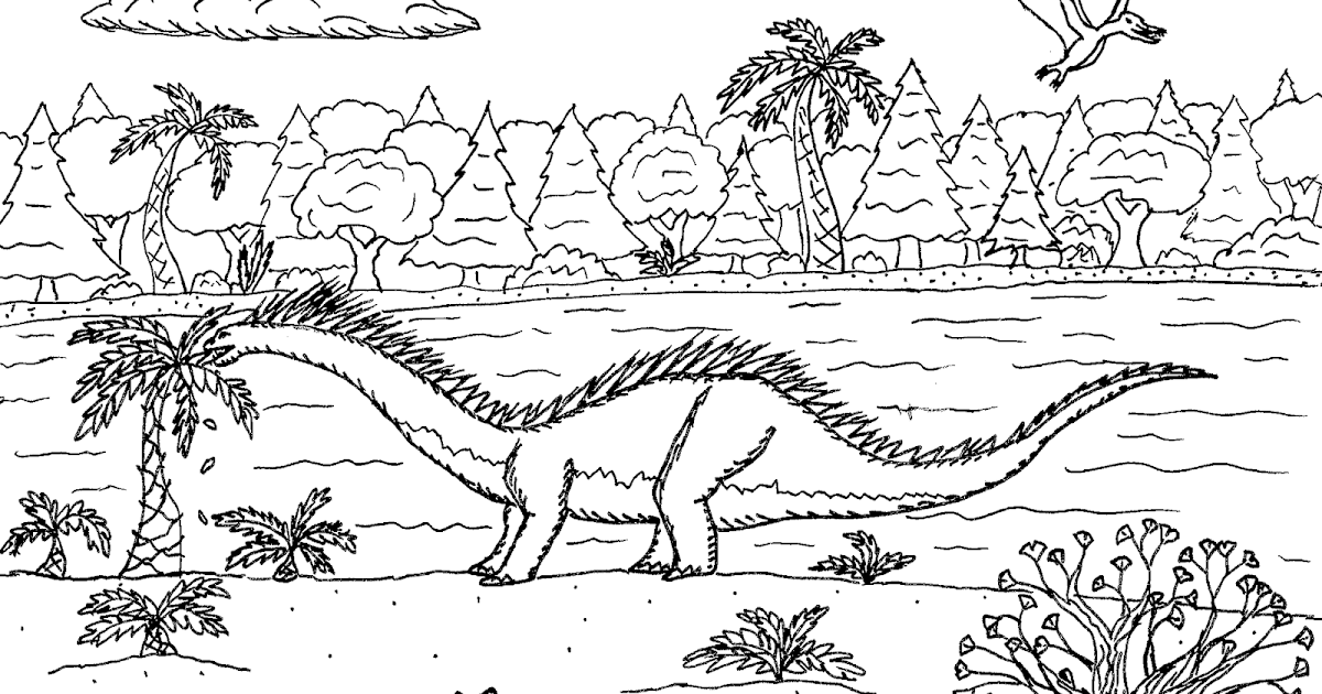 Robin's Great Coloring Pages: Amargasaurus the Sauropod with Spines