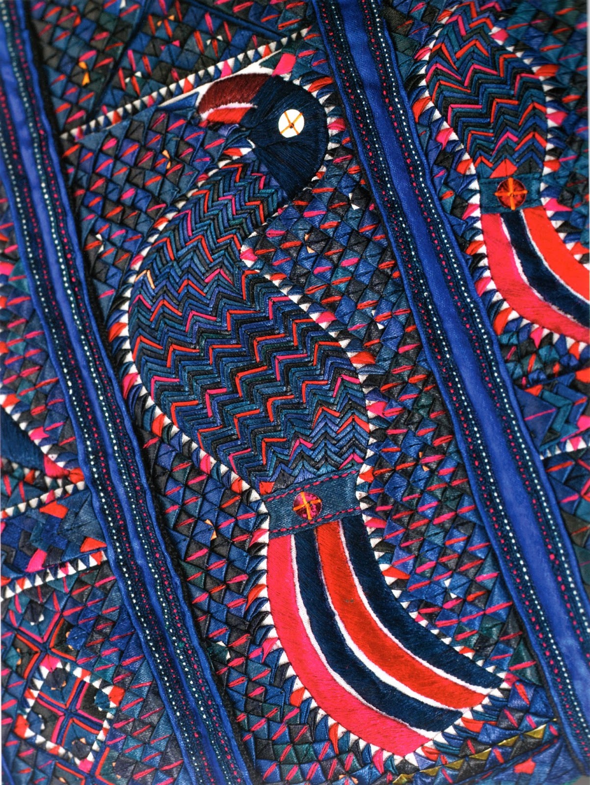 FolkCostume&Embroidery: Folded cloth applique of the Hmu [Miao] in ...