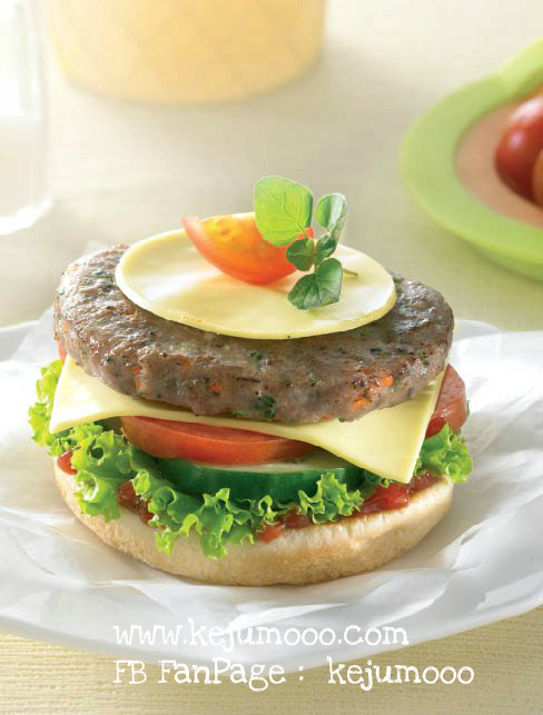 variasi menu sehat anak dan bayi: Burger Sayuran - Keju Kraft