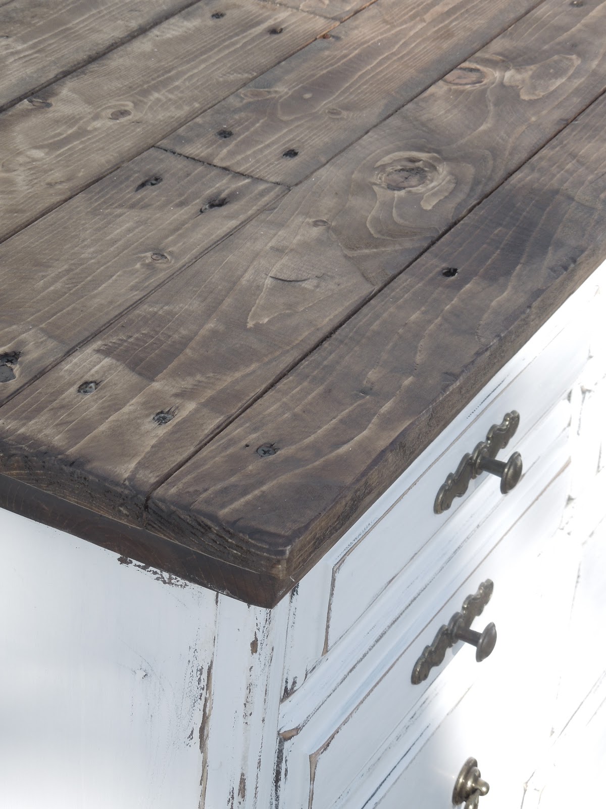 Tattered Lantern: Large white distressed 9 drawer dresser (SOLD)