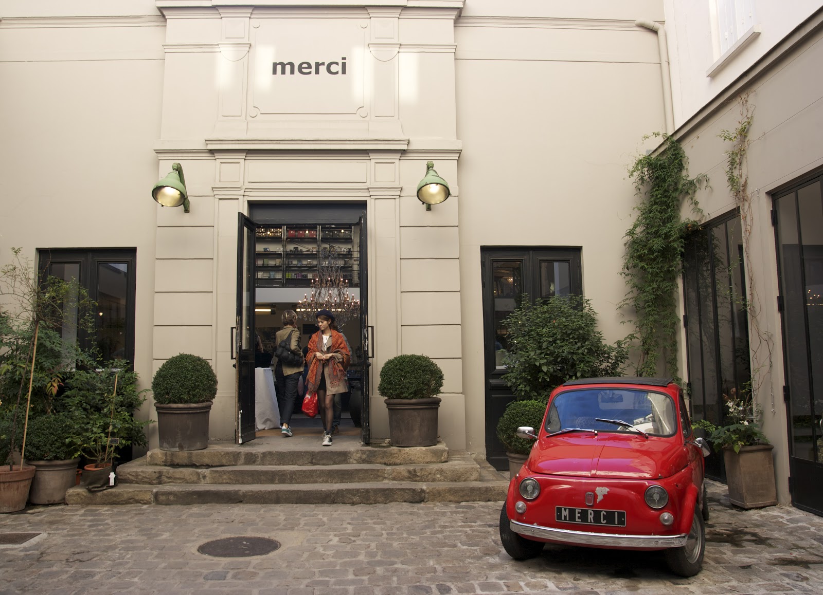 The signature red fiat...which according to Anne was recently painted ...