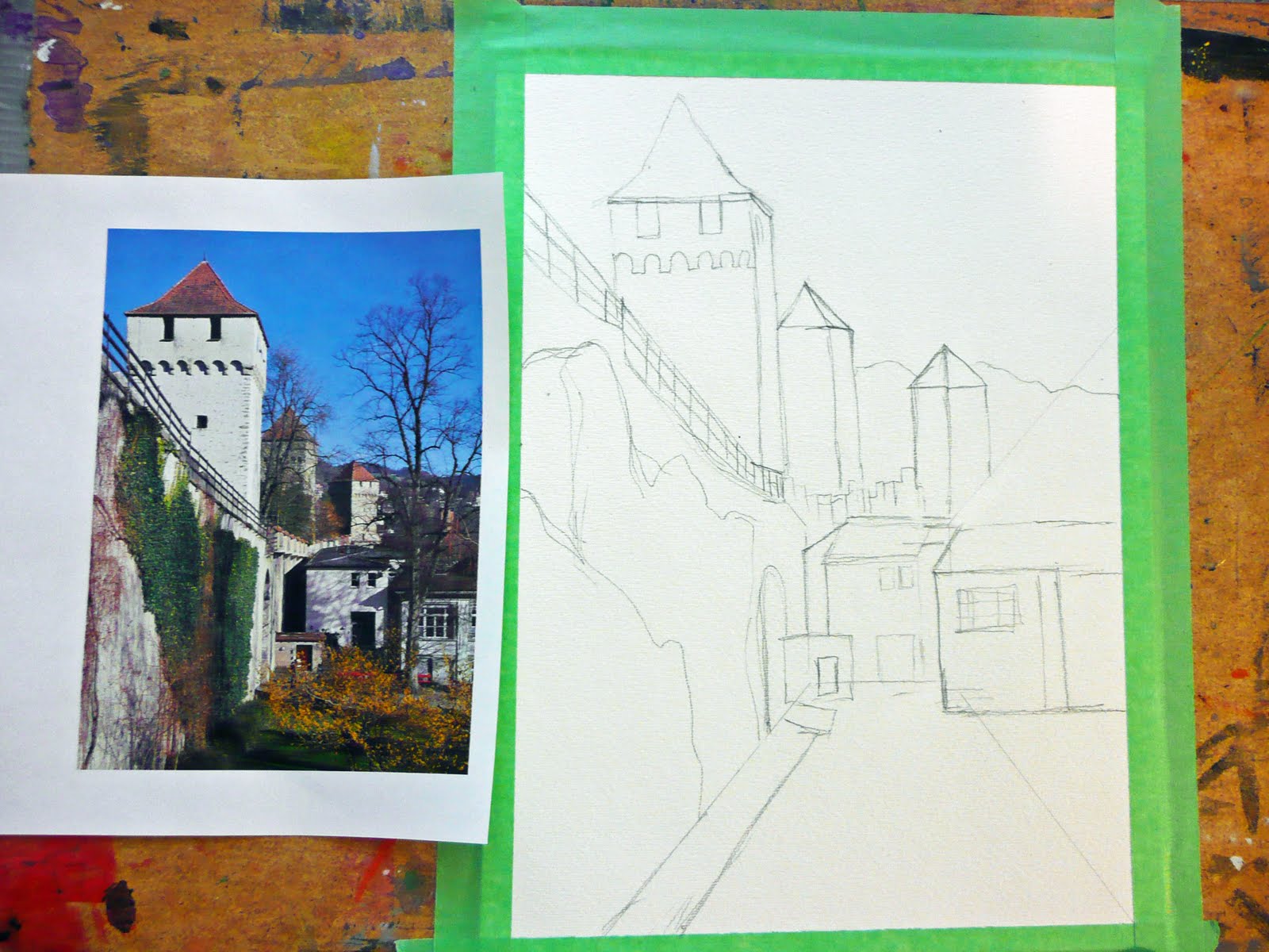 that artist woman: Perspective and the use of the Diagonal