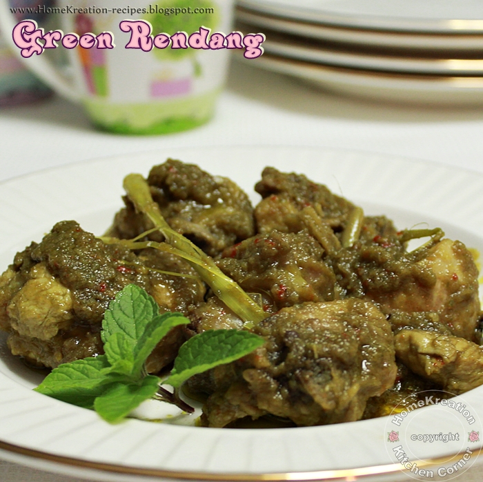 HomeKreation - Kitchen Corner: Green Rendang (Rendang Hijau)