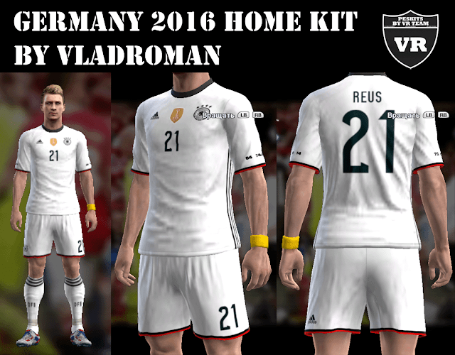 PES Kits|Kits by VRTeam: PES 2013 Germany 2016 Home Kit by vladroman