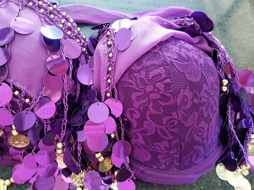 Bizarre Quilter: Purple hip scarf bra