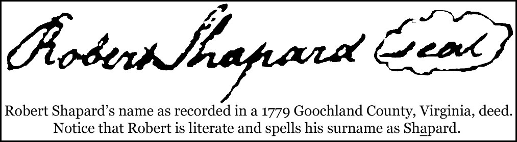 Shapard History: History of the Early Shapard Family of Virginia ...