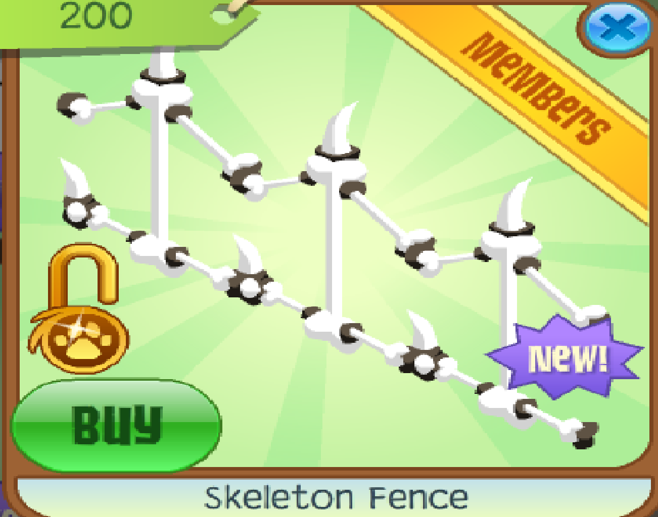 Animal Jam Fire: Skeleton Fence