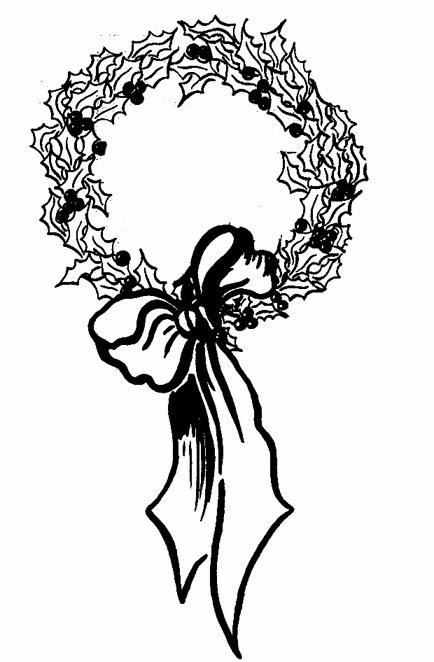 Piešiniai ir darbeliai: Spalviname Kalėdinį vainiką