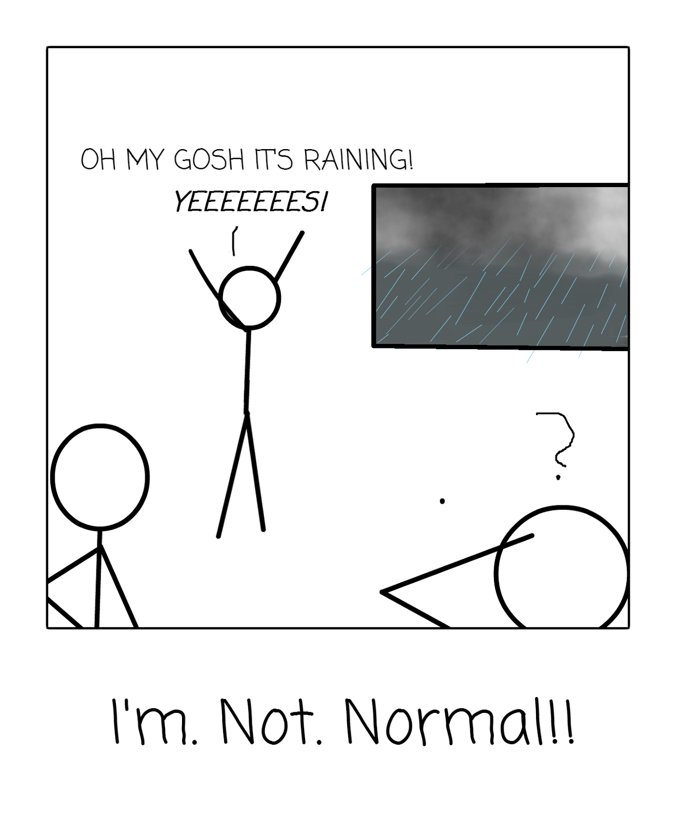 Cogito Ergo Sum: Not normal.