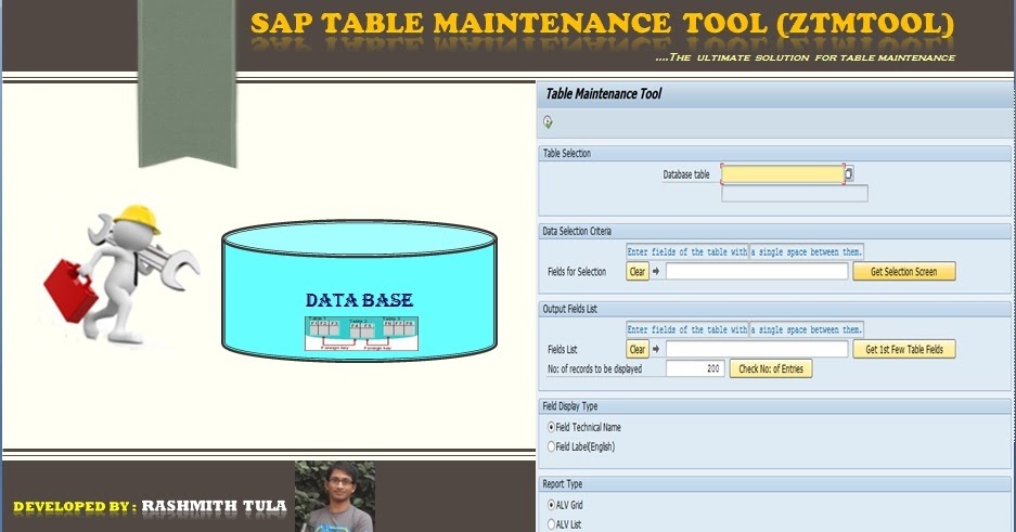 SAP ABAP Central: SAP Table Maintenance Tool