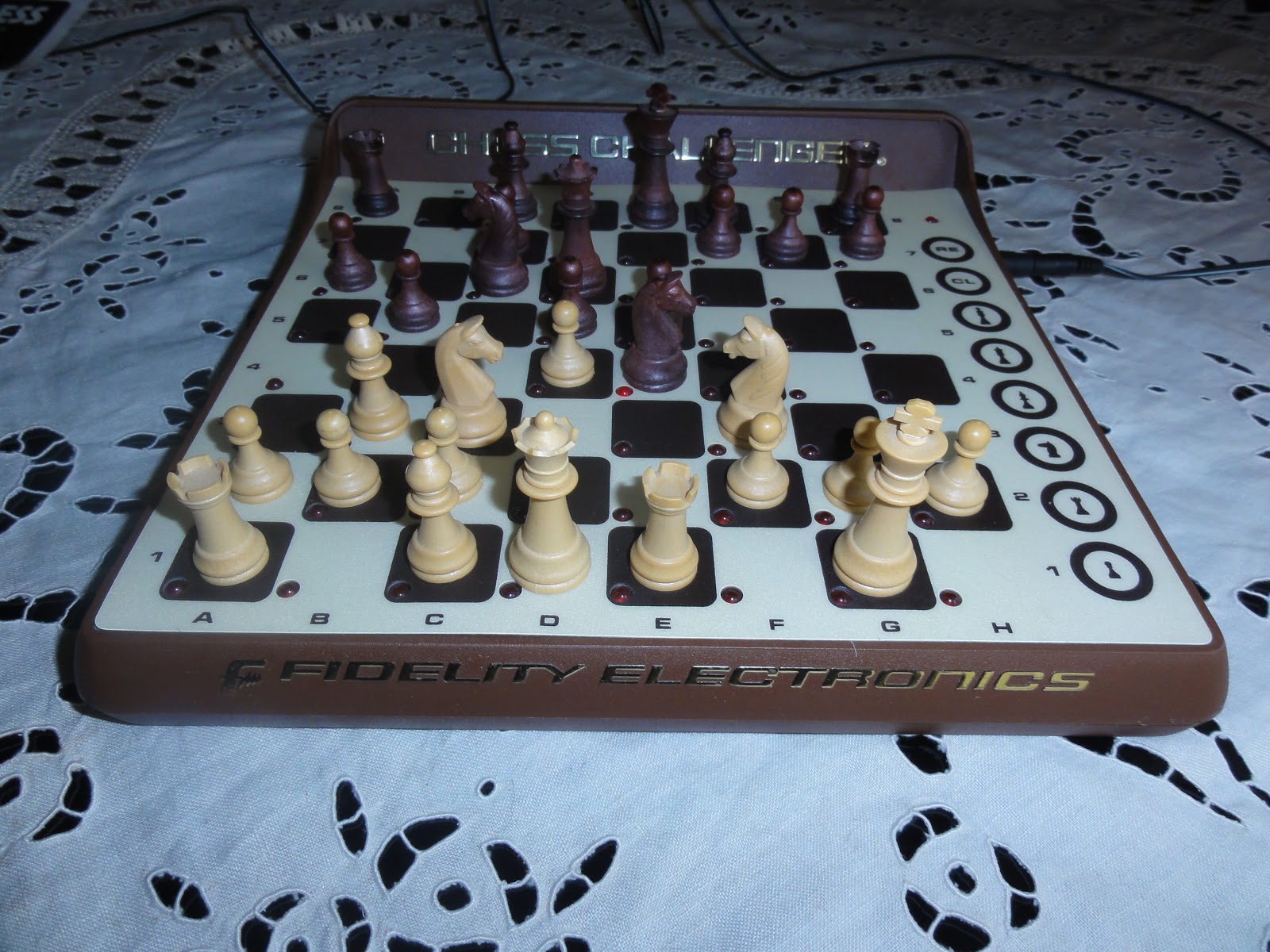 Milady and my dedicated chess computers: Sensory Chess Challenger 8