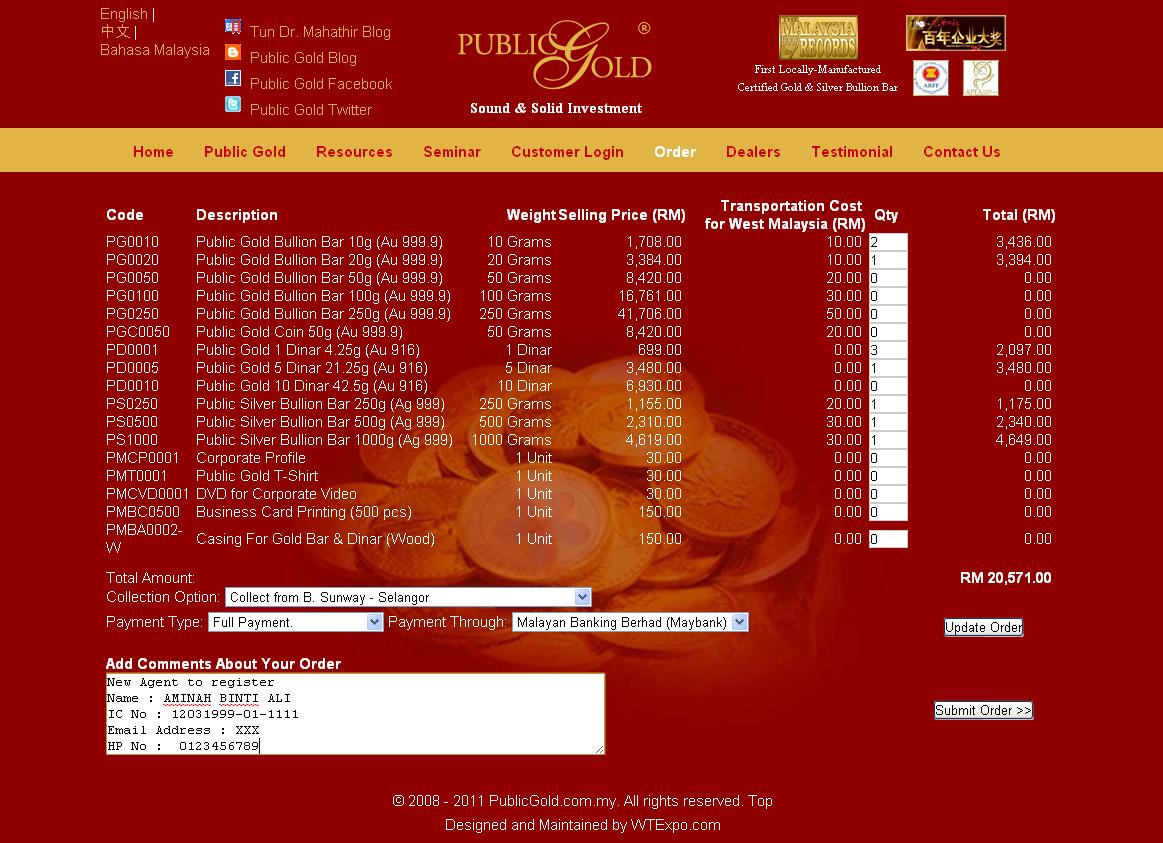 DinaTalib.Blogspot.Com ~ Invest in You: How to Become Public Gold Dealer?