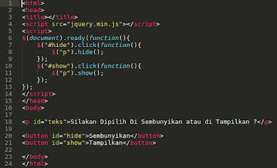 JQuery Tutorial Part 2 : Hide/Show and Fade on JQuery - CREATE-SCRIPT - ANGGA BLC TELKOM
