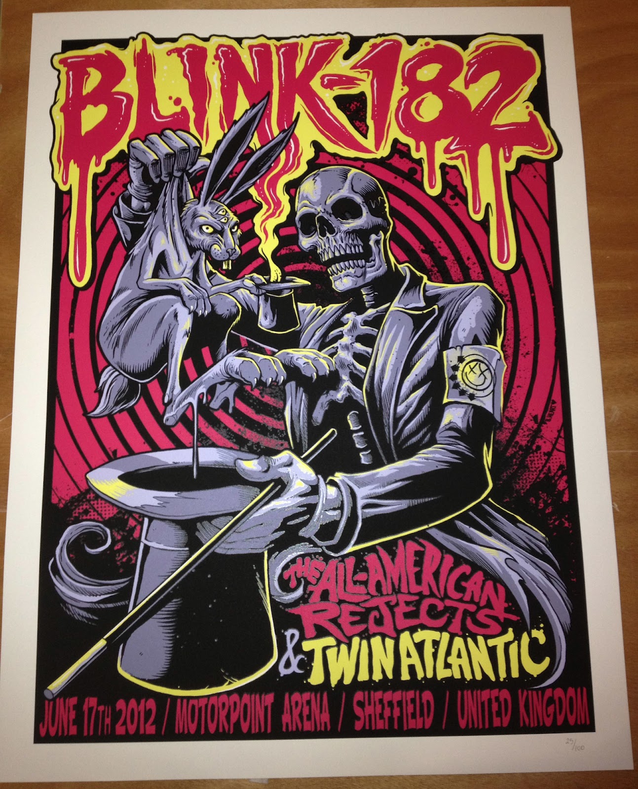 INSIDE THE ROCK POSTER FRAME BLOG: Tonight's blink 182 poster by ...