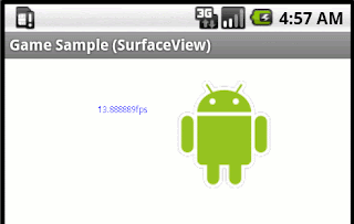 yamachan's Android Development: SurfaceViewを試す (SurfaceView Example)