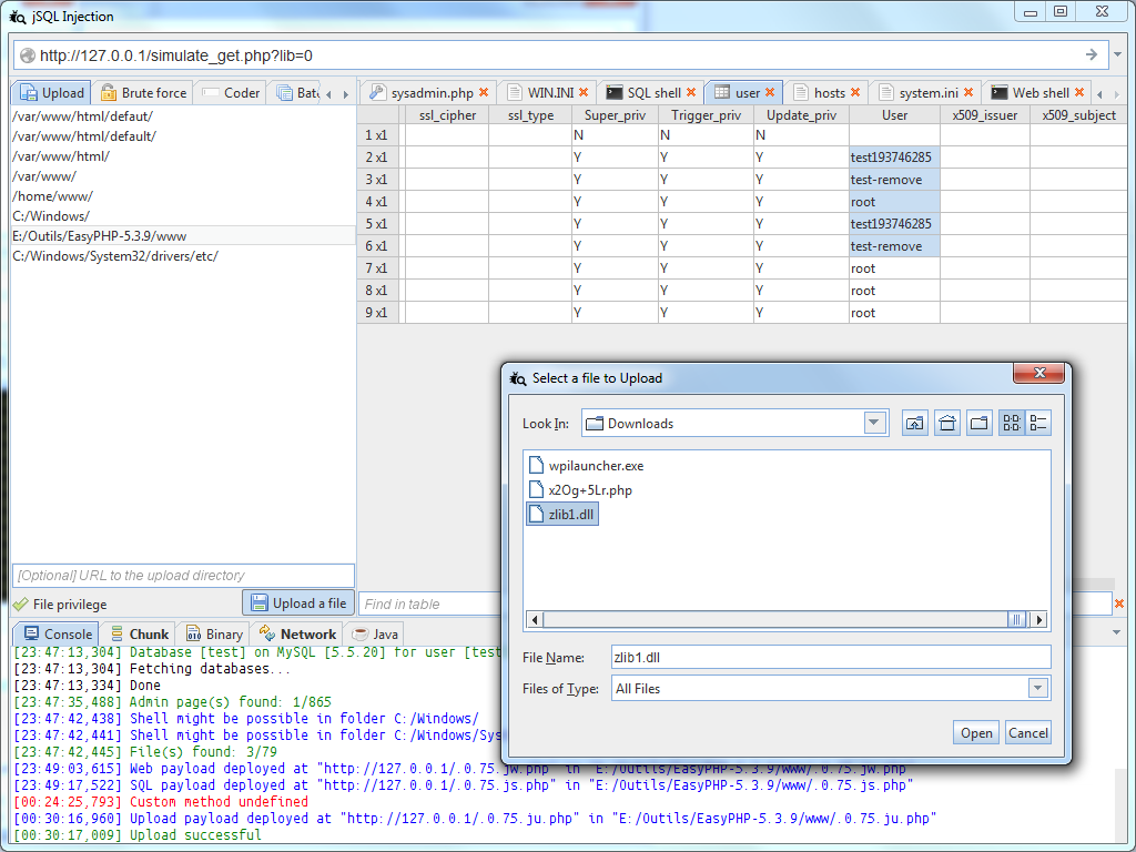 Jsql Injection V0 77 Java Application For Automatic Sql Database