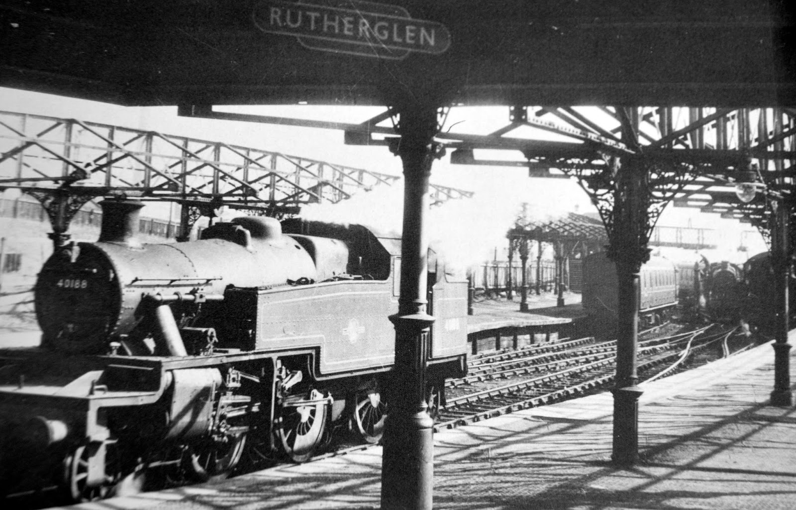 Tour Scotland: Old Photograph Railway Station Rutherglen Scotland